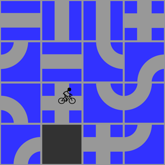 Bike Road [Sliding puzzle｜Route puzzle｜Bicycle game]