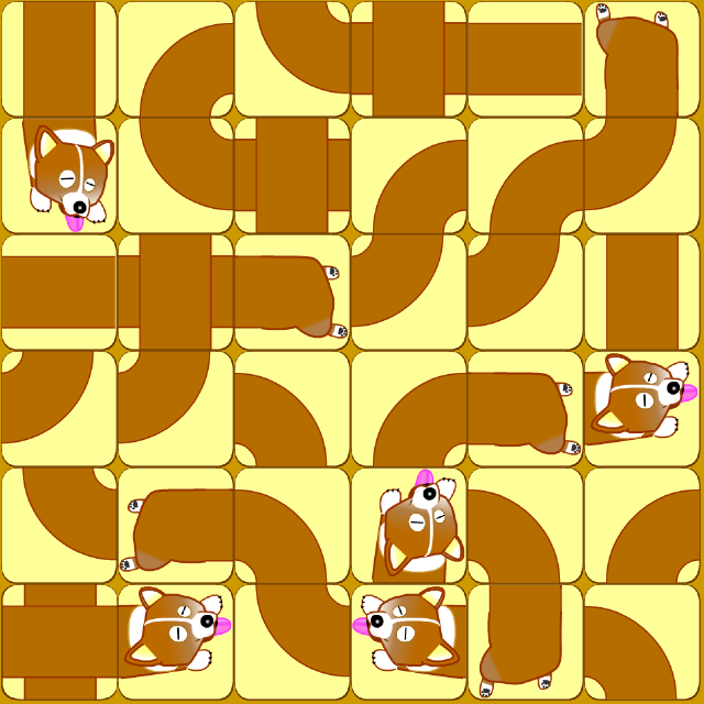 Corgi Drop [Route puzzle｜Drop puzzle｜Puzzle]